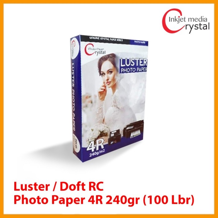 Jual [Jet] Crystal Profesional Glossy Photo Paper 240G 4R Isi 100 Lbr ...