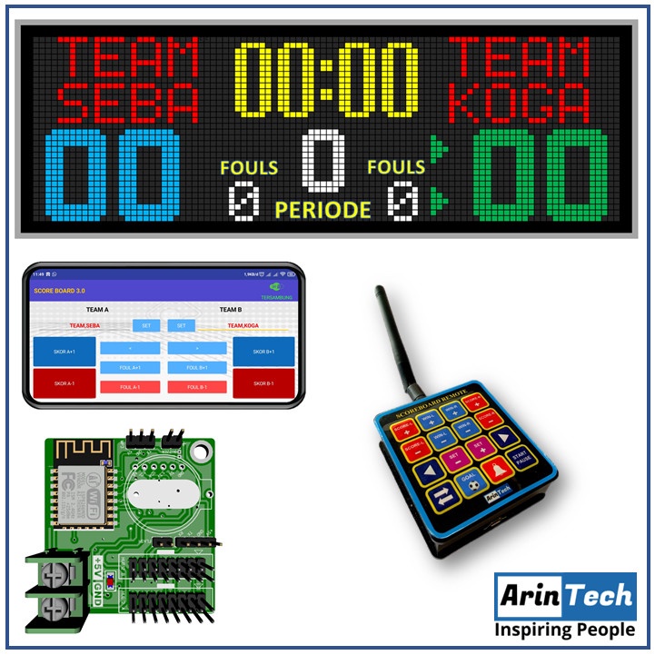 Jual Kontroller Score Board Papan Skor Wireless Wifi P10 2x3 - Tampilan ...