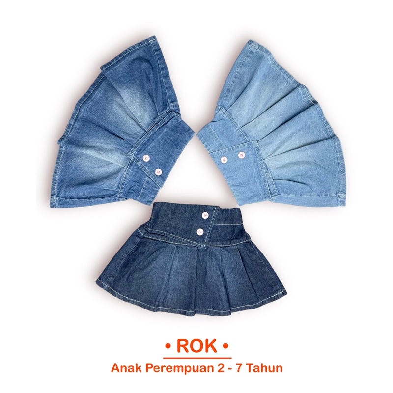 Jual Mixmix ROPEL - Rok Rempel Kancing Jeans Anak Perempuan 2 - 7 tahun ...