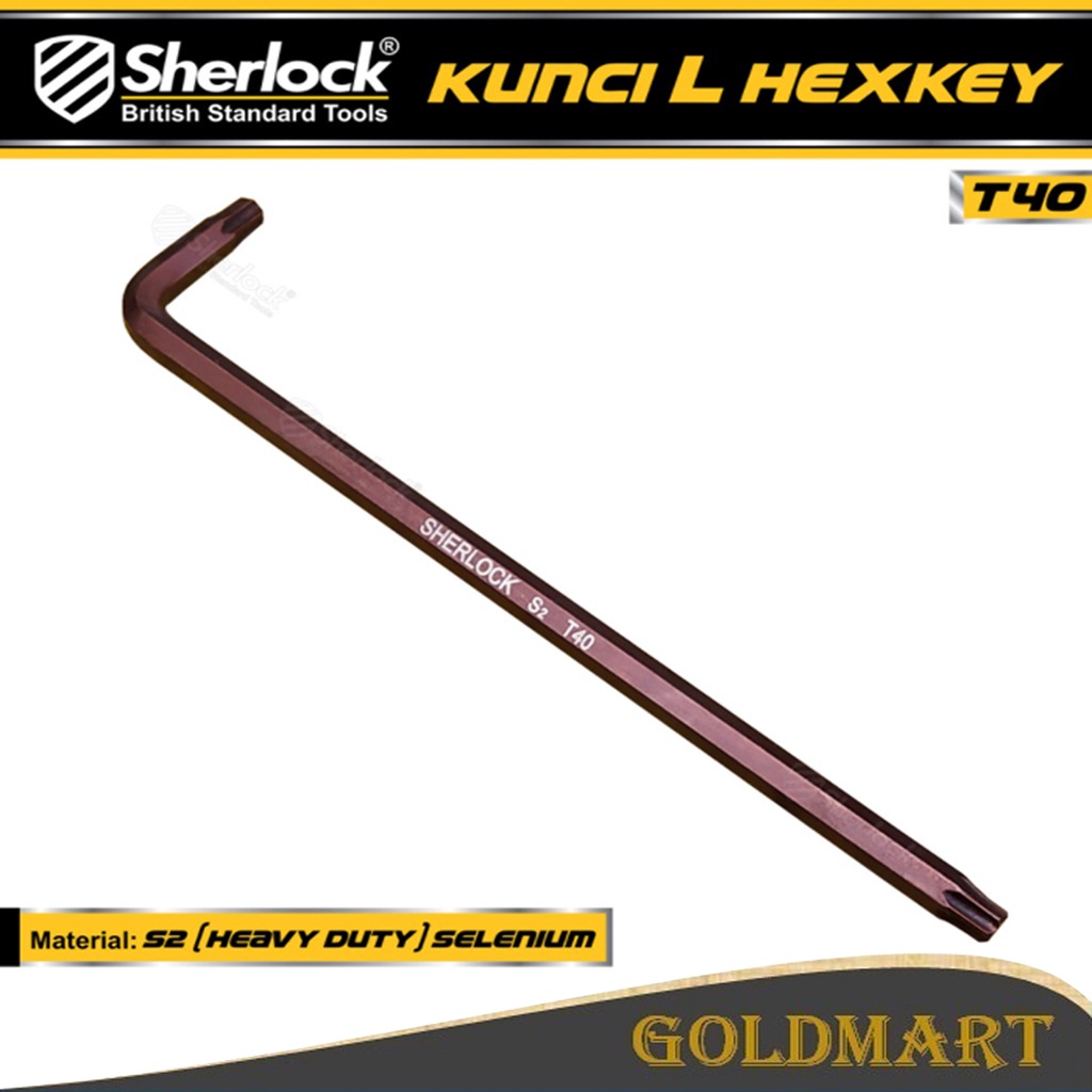Jual Kunci L Hexkey Bintang uk. T40 - T50 Original Sherlock Material S2 (Heavy Duty) (1pcs ...