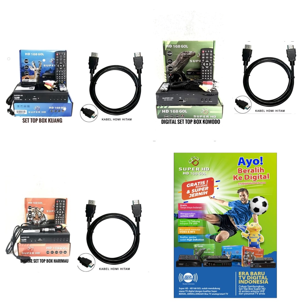 Jual Set Top Box Digital SuperHd 168 Antena Tv - Set Top Box SuperHd Komodo Kijang Harimau ...