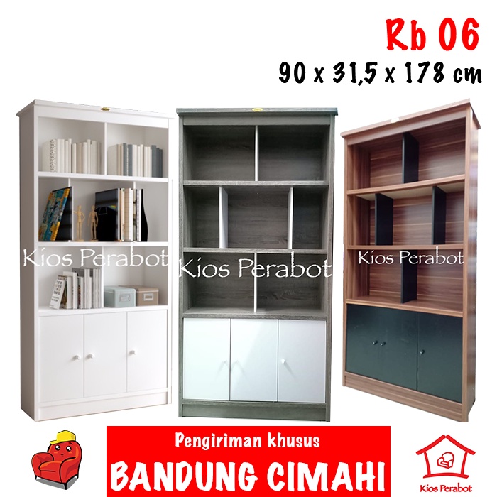 Jual Lemari Romaro 3 pintu rak buku / lemari buku / lemari hias/ lemari ...