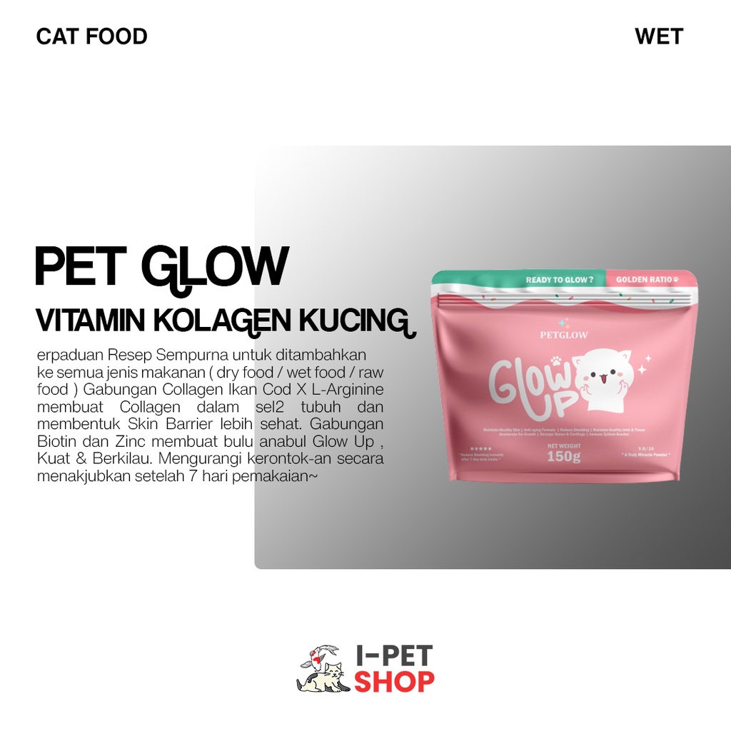 Jual Petglow Glow Up with Korean Collagen/Vitamin Bulu Kucing | Shopee Indonesia