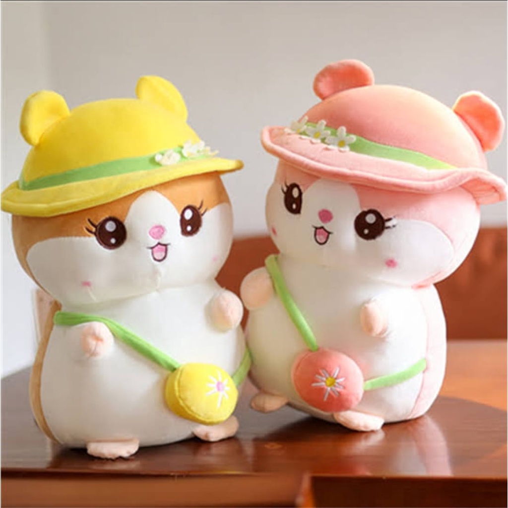 Jual Boneka hewan Hamster pakai topi kawaii boneka murah boneka hamster ...