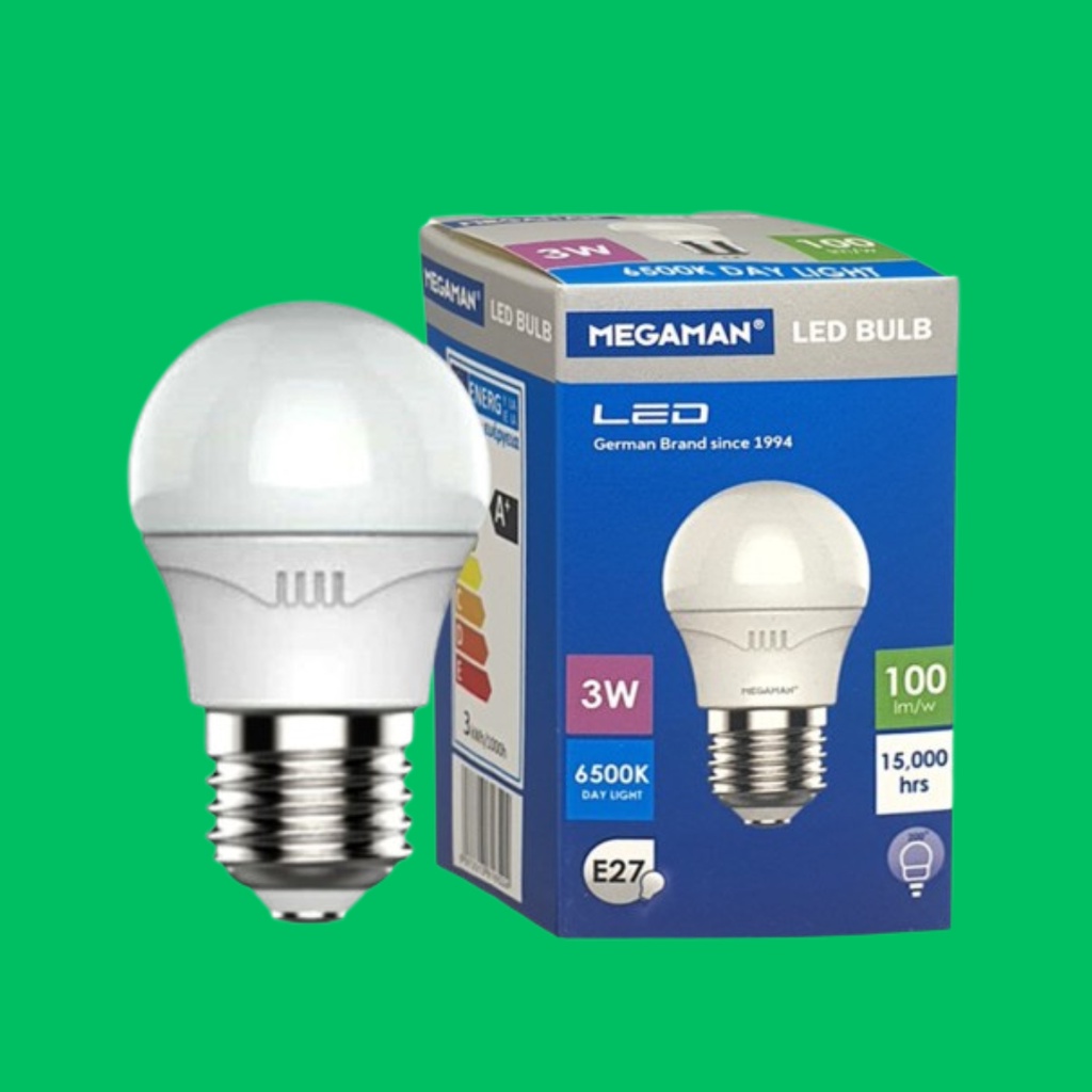 Jual Bohlam Megaman 3 Wat Bola Lampu Led Bulb Megaman 3 Watt | Shopee Indonesia