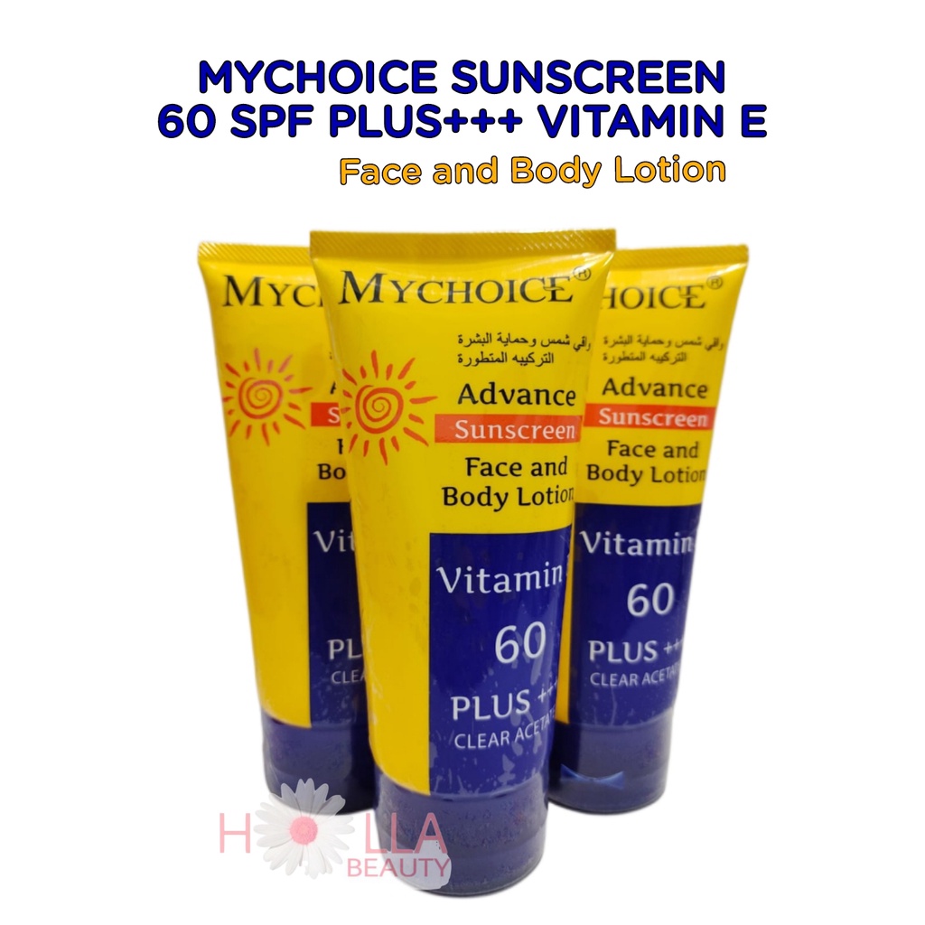 Jual MYCHOICE ADVANCE SUNSCREEN FACE AND BODY LOTION SPF60 PLUS+++ | Shopee Indonesia