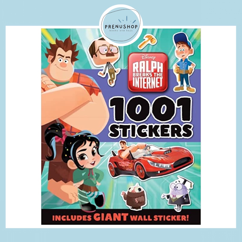 Jual 1001 Stickers Disnery Wreck it Ralph (Includes Giant Wall Sticker ...