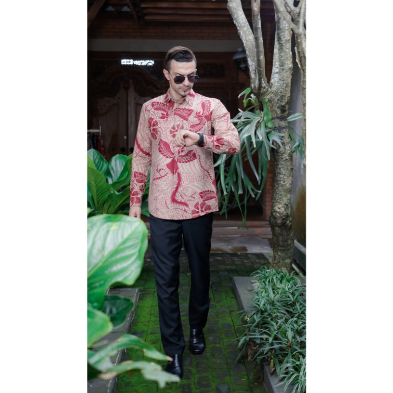 Jual BATIK PRIA PREMIUM SLIMFIT Motif Burung Garuda | Shopee Indonesia