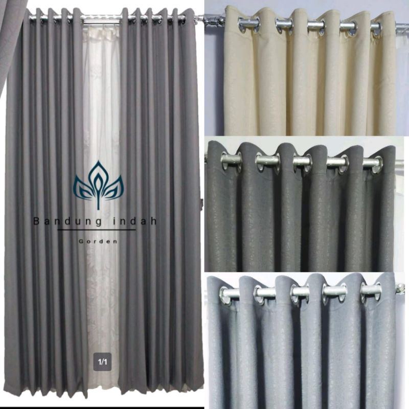 Jual Gorden minimalis gorden jendela gorden pintu blakcot 6 gelobbang ...