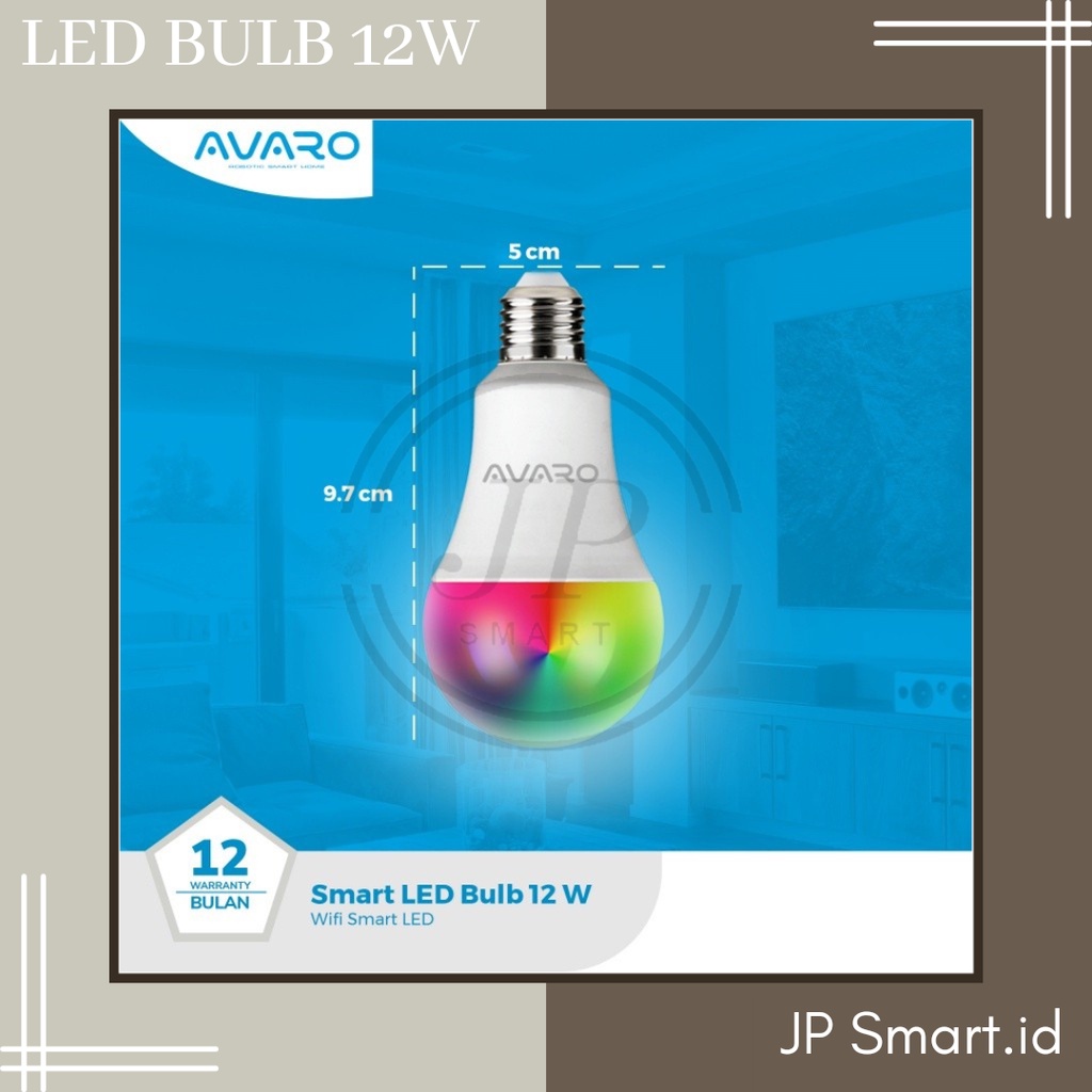 Jual AVARO Smart Lampu LED 12W Bulb RGBWW Wifi Iot For Home Automation | Shopee Indonesia