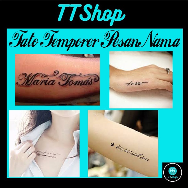 Jual TATO TEMPORER CUSTOM NAMA TATO / REQUEST TATO NAMA | Shopee Indonesia