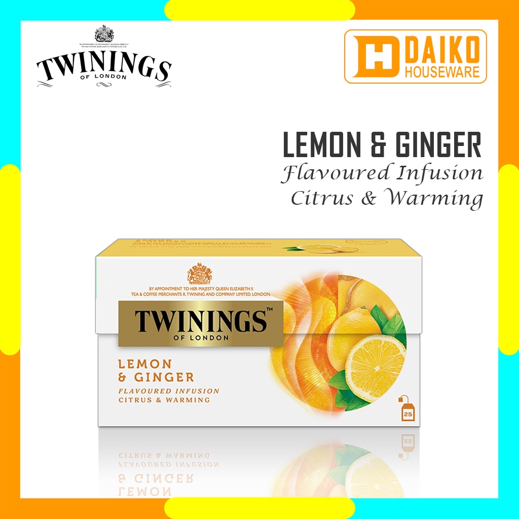 Jual Teh Celup Twinings Lemon & Ginger 25 x 2gr Flavoured Infusion Tea ...
