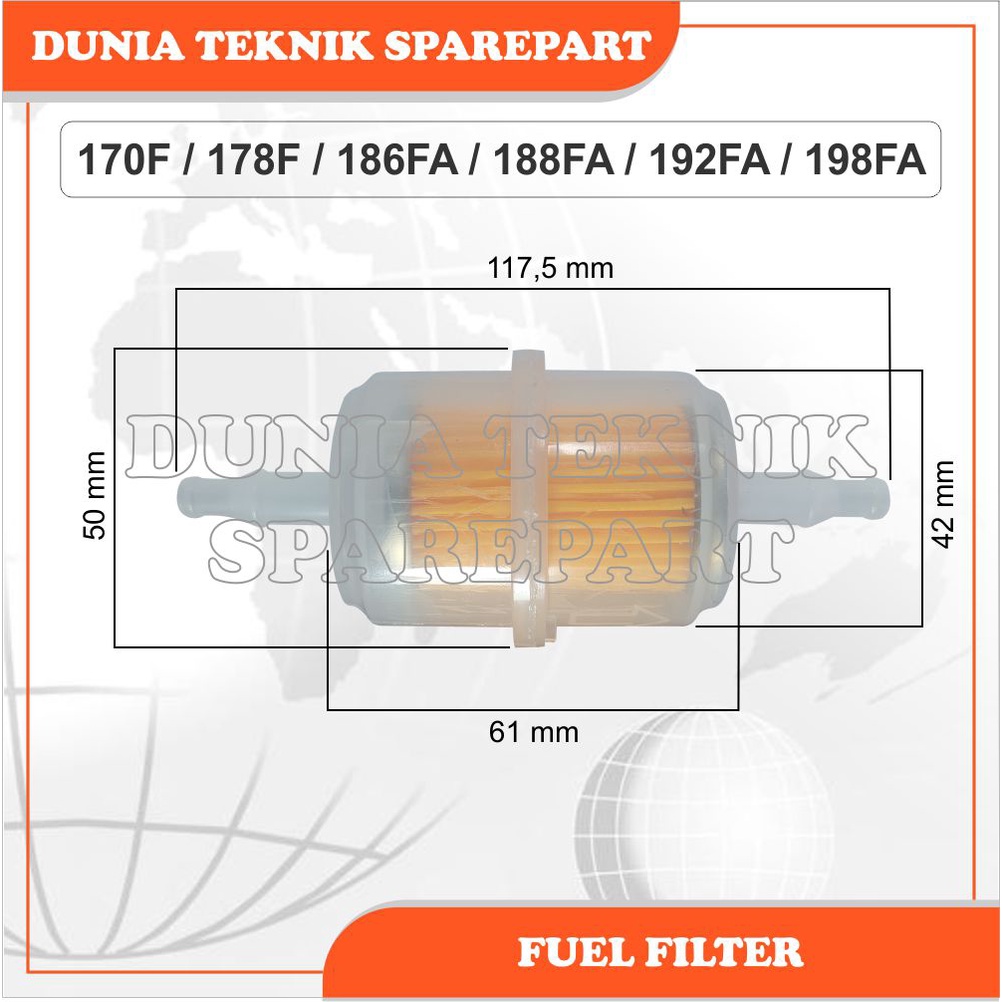 Jual 170F 178F 186FA 188FA 192FA 198FA FUEL FILTER / FILTER SOLAR ...