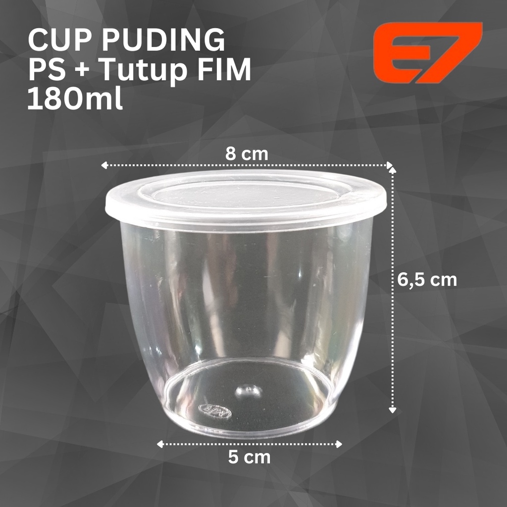 Jual Cup Puding FIM Plastik 180ml - Gelas Puding (500pcs) | Shopee ...