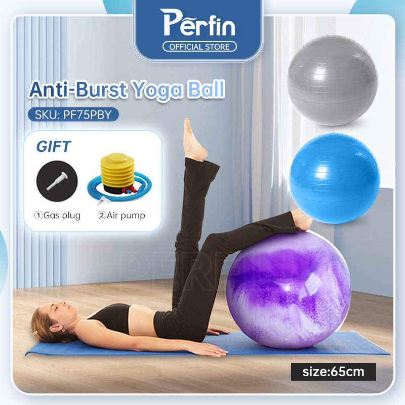 Jual Perfin Pf75pby Bola Yoga Ibu Hamil Gym Ball Alat Fitness Pilates