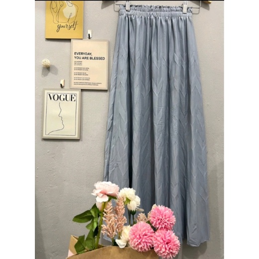Jual GS- ROK PLISKET KOMBI ZIGZAG/ ROK WANITA/ROK PLISKET PANJANG/ROK MUSLIM/ROK PLEATED/MAXY ...