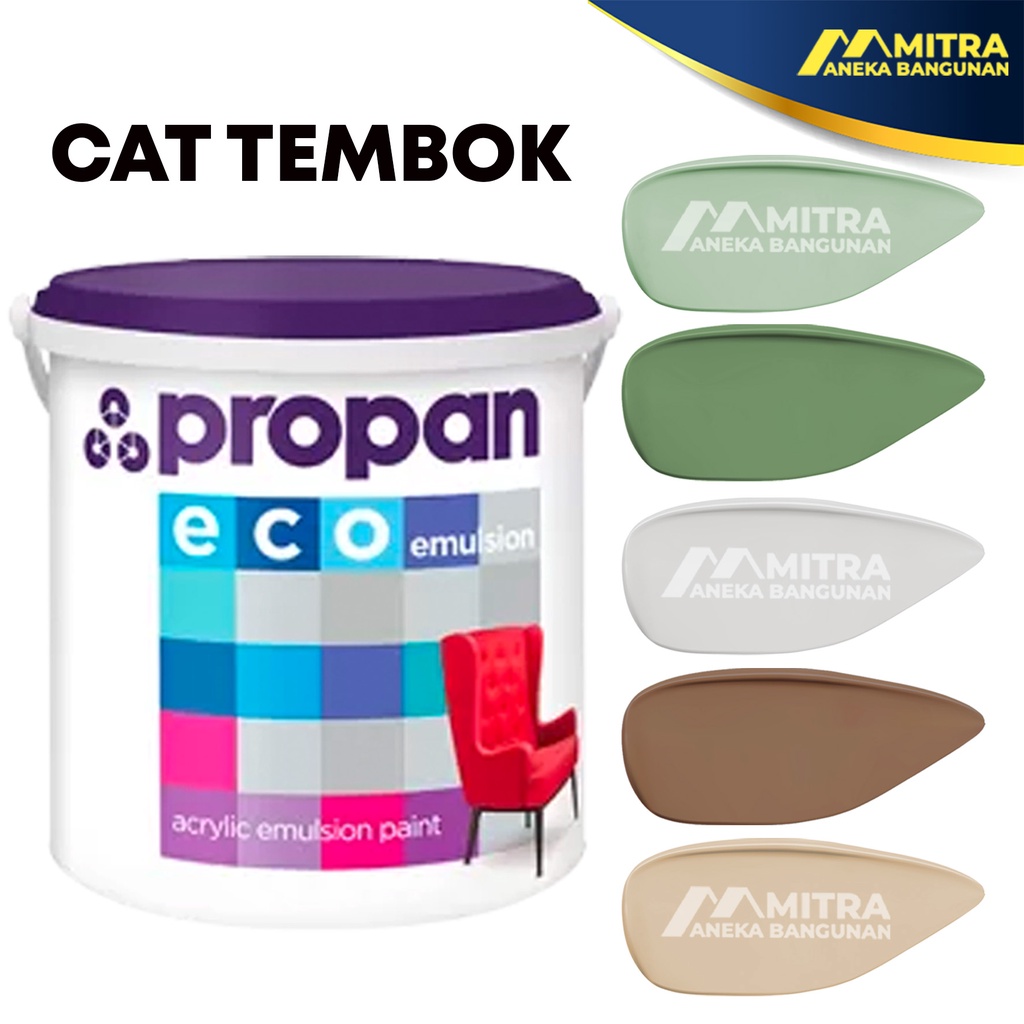 Jual ECO EMULSION PROPAN 5 KG / CAT TEMBOK INTERIOR / SAGE GREEN COKLAT ...