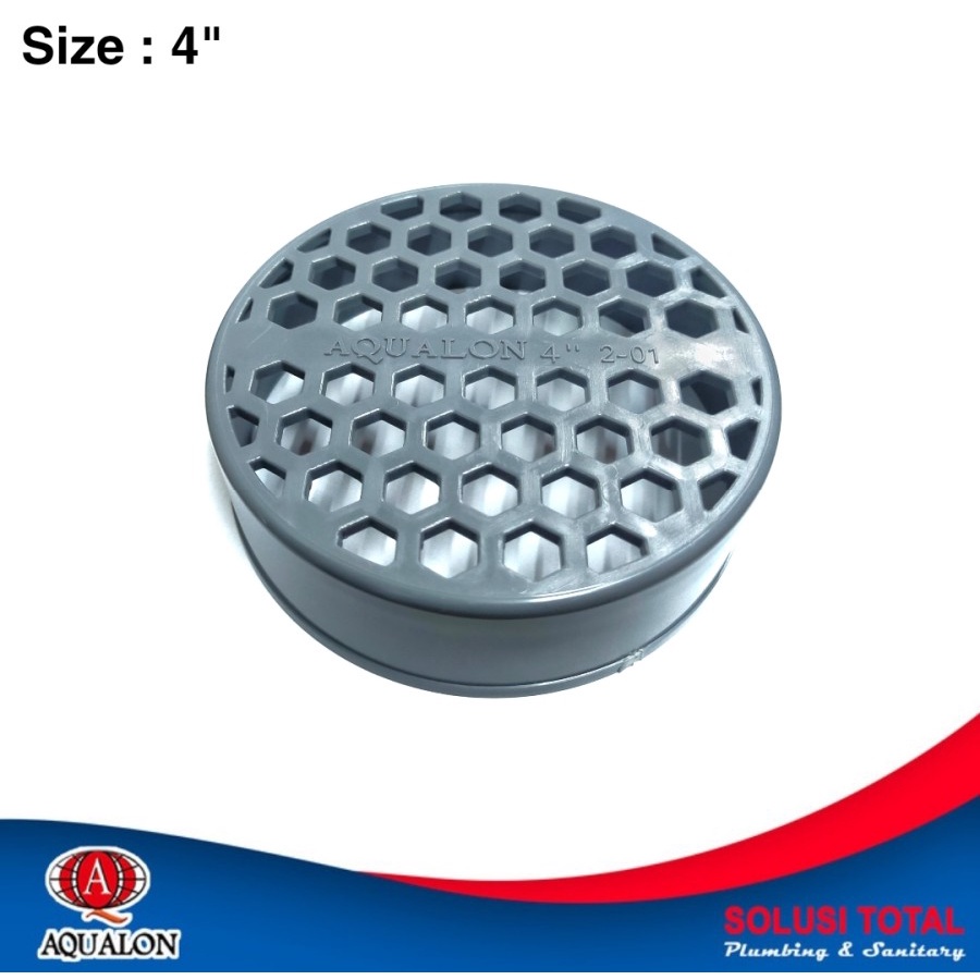 Jual Dop Saringan Luar Biopori 4 Inch Drain Cap PVC Hexagon 4" AQUALON ...