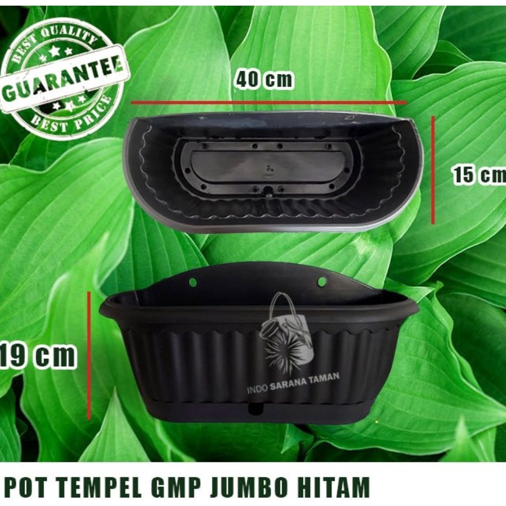Jual POT TEMPEL GMP JUMBO HITAM Pot Dinding Pot Tembok Pot Vertical ...