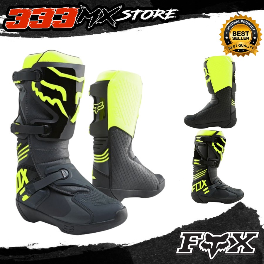 Jual BOOTS CROSS FOX COMP BLACK YELLOW SEPATU BOOT COMP FOX TRAIL ...
