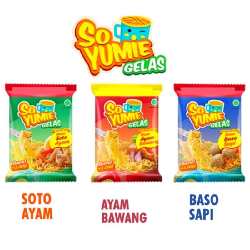 Jual SOYUMIE SO YUMIE YUMI MIE GELAS 30gr RENCENG ISI 10 BUNGKUS KARI ...