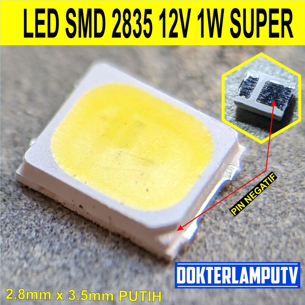 Jual LED 2835 12V 1W 6500K LAMPU LED SMD 2835 12V 1W GRADE A ...