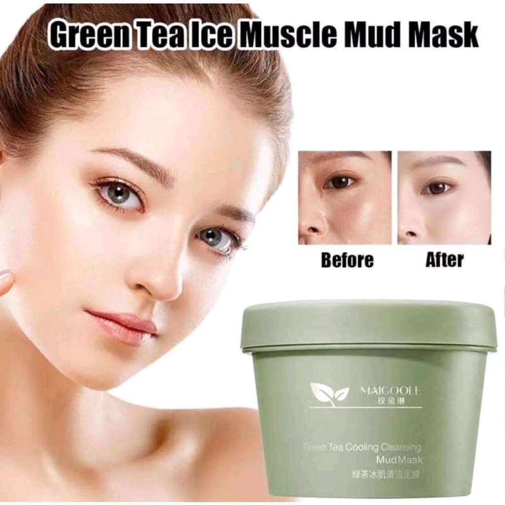 Jual [COD] Maigoole Green Tea Clay Mask - Masker Wajah Green Tea Pore ...