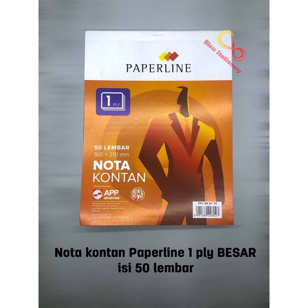 Jual Buku nota kontan Paperline 1 ply BESAR Buku nota 1 rangkap buku ...