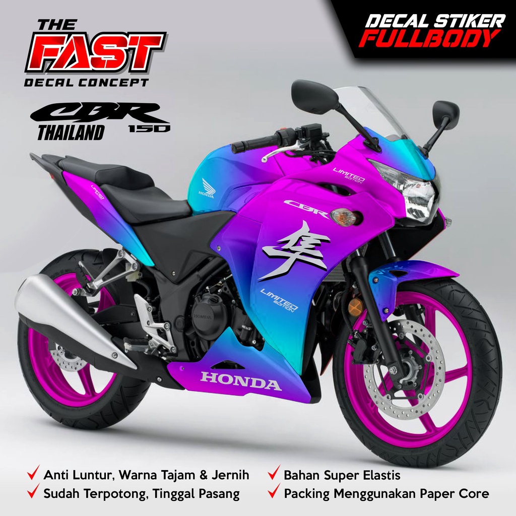 Jual TERBARU Sticker Decal FULL BODY CBR CBU Thailand Bunglon variasi ...