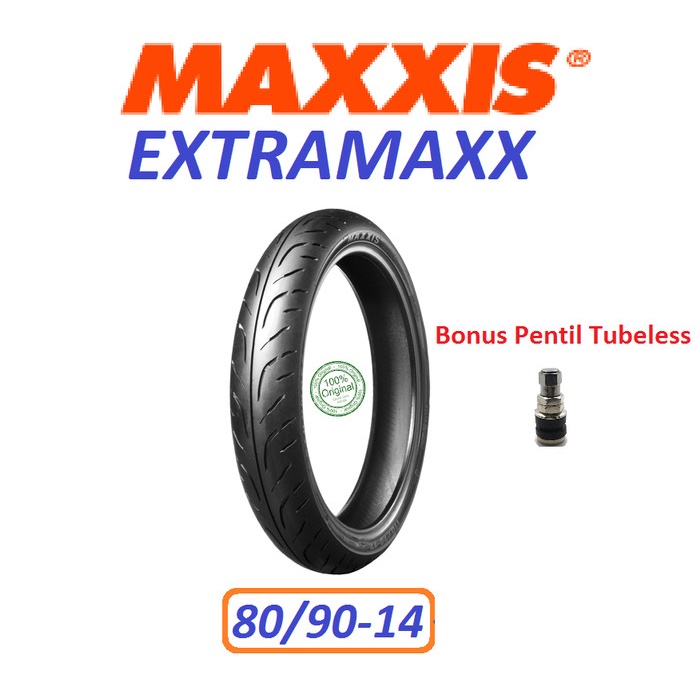 Jual Ban tubeless motor matic 14 80/90-14 Maxxis Extramax ORIGINAL ...