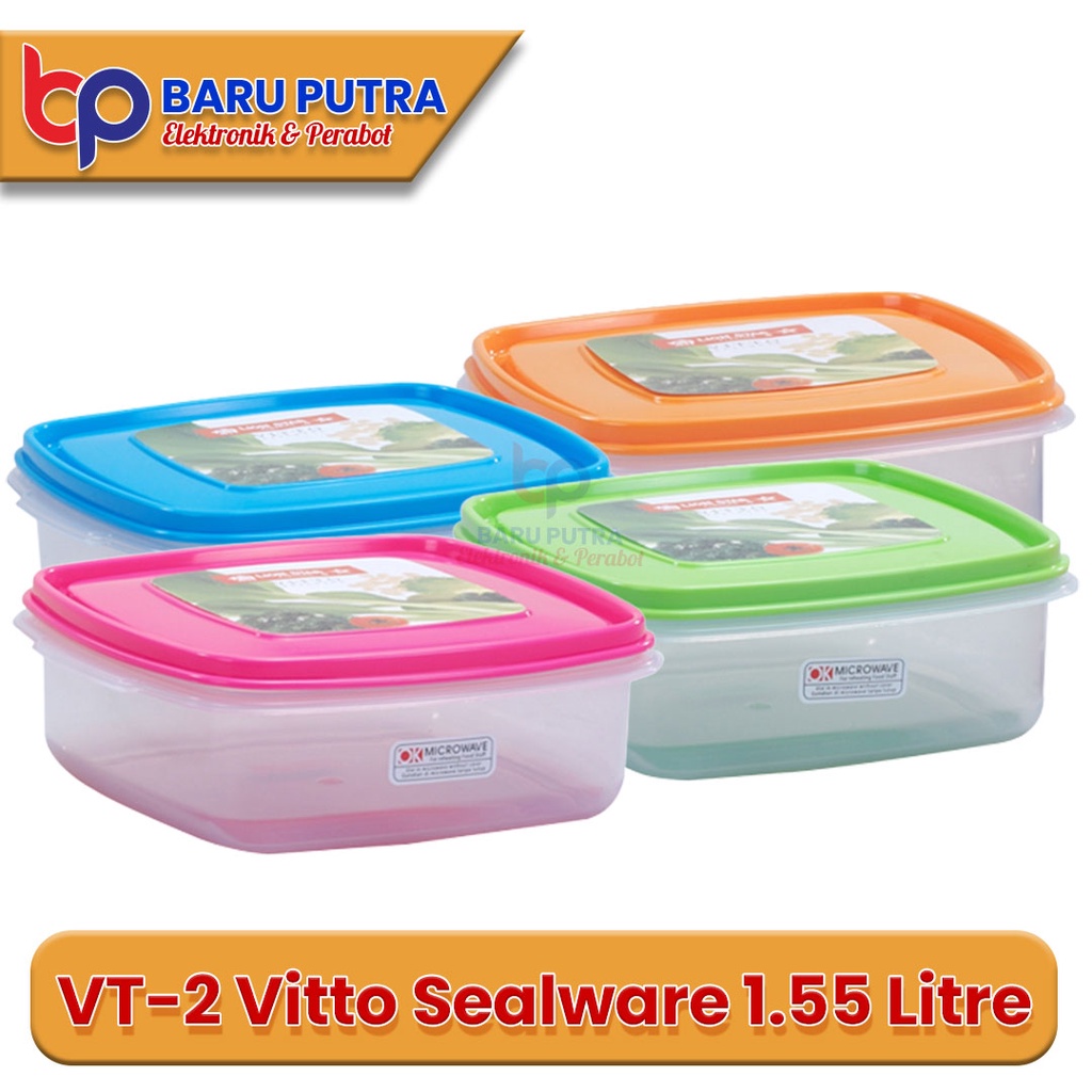 Jual Lion Star Kotak Makan Plastik Lunch Box Vitto Sealware VT-2 01 ...