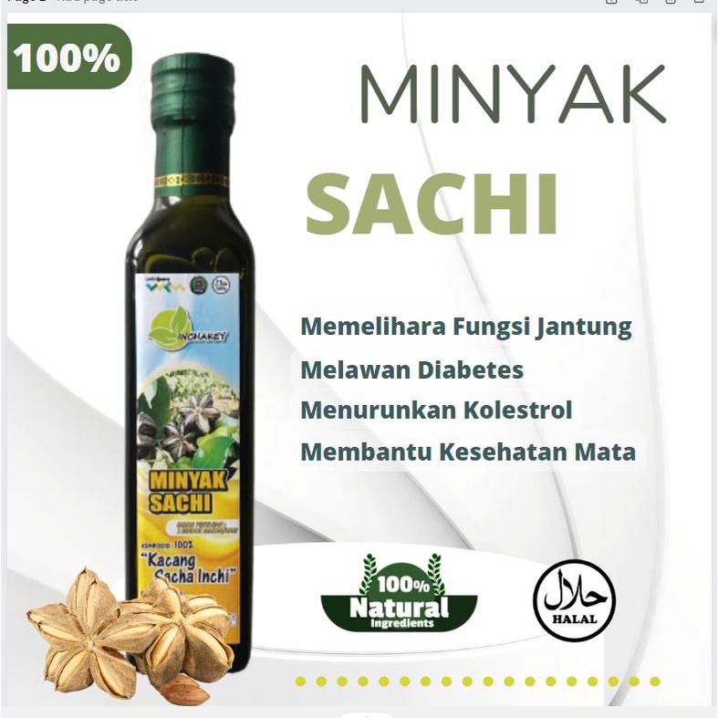 Jual sacha inchi oil minyak sacha inchi asli minyak sanca inci oil ...