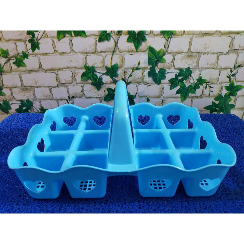 Jual Rak minuman gelas plastik 16 lubang + tempat sedotan | Rak air ...