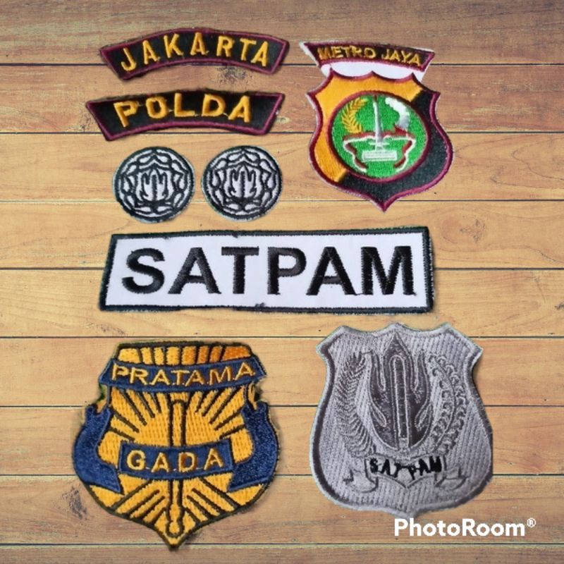 Jual bordir logo atribut satpam lengkap | Shopee Indonesia