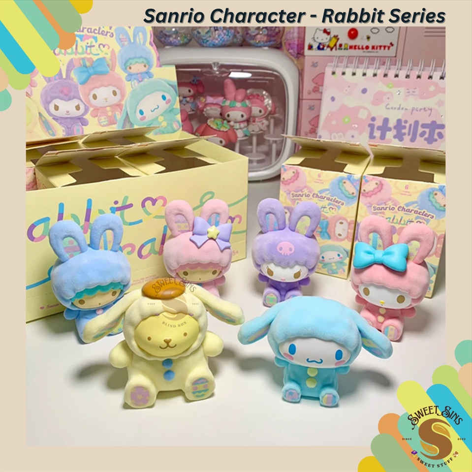 Jual Sanrio x Miniso Flocking Rabbit Blind Box Series - 1 pcs (RANDOM ...
