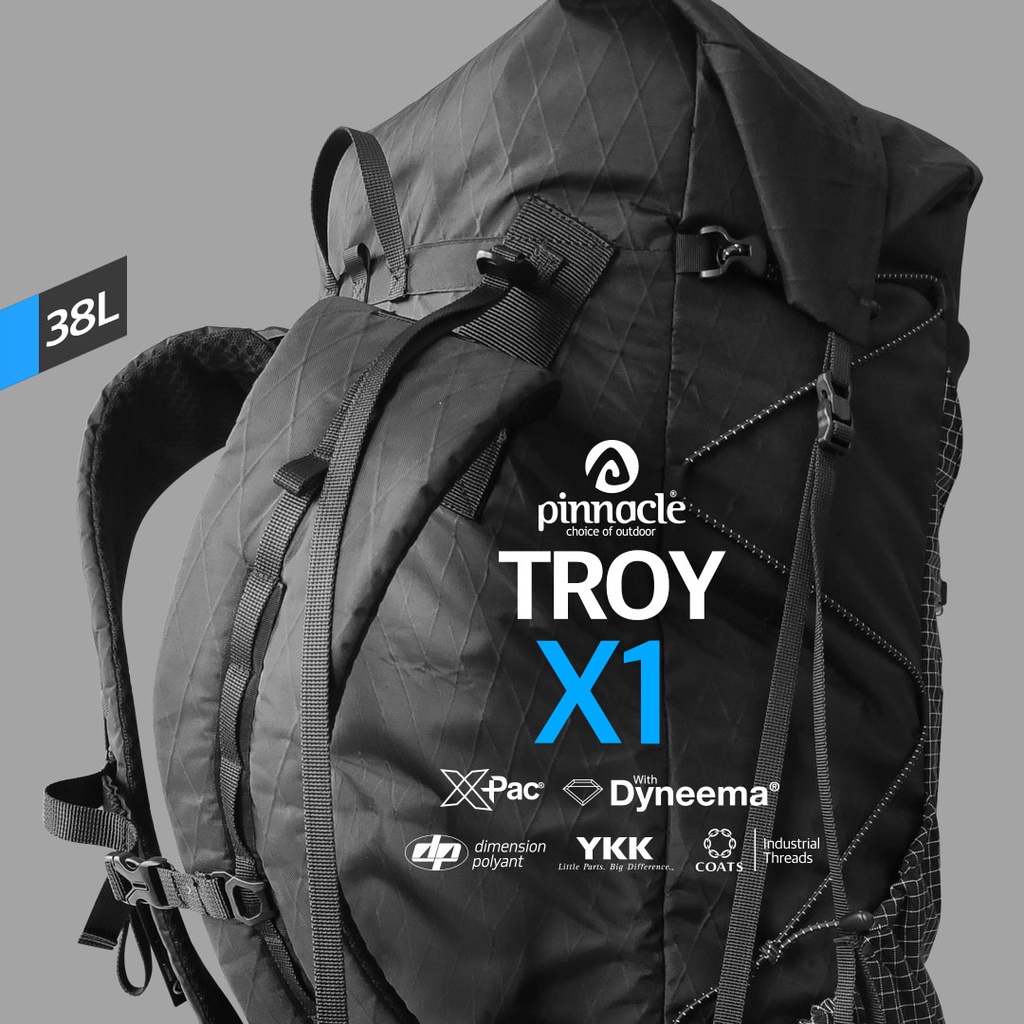 Jual Pinnacle Pro Official Troy X1 38L Xpac VX21 Backpack - Black ...