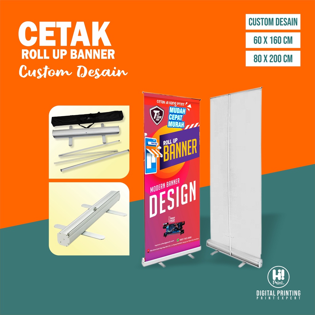 Jual Cetak Roll Up Banner Standing banner | Shopee Indonesia