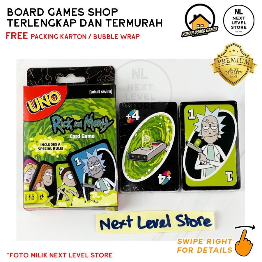 Jual Permainan Kartu Rick and Morty Playing Card Game Board Games UNO ...