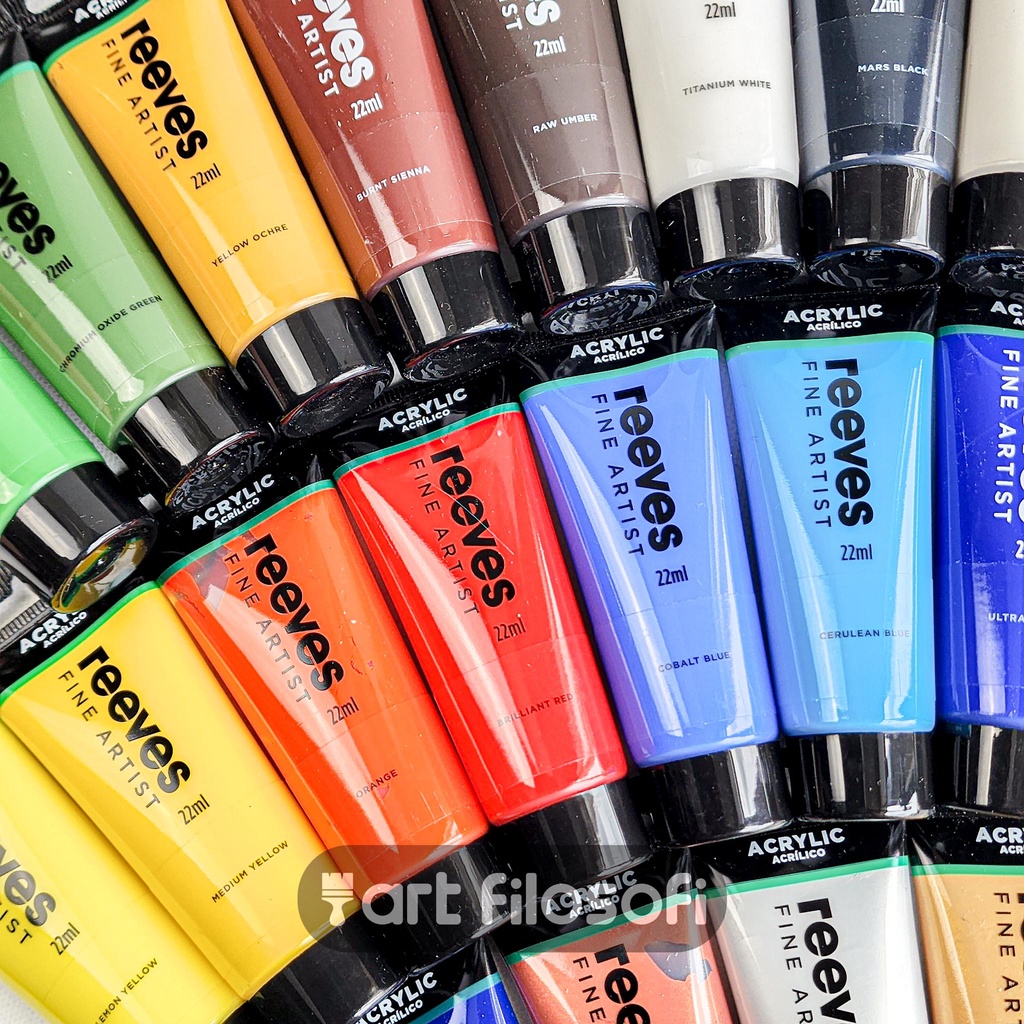 Jual Cat Akrilik Reeves 22ml | Reeves Acrylic Paint | Shopee Indonesia