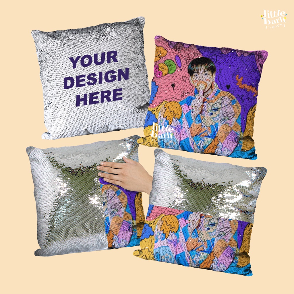 Jual Bantal Custom / Bantal Sequin Ajaib Custom | Shopee Indonesia