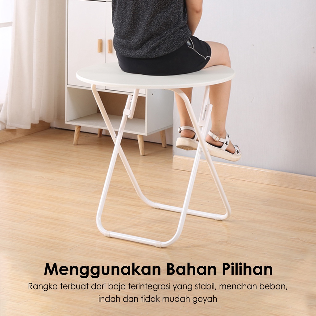 Jual Meja Lipat Portable Meja Lipat Bulat Diameter 60cm Meja Cafe Meja ...