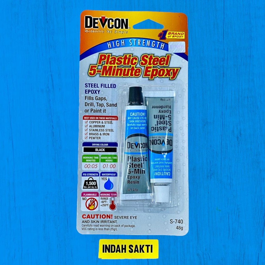 Jual Lem Besi Plastic Steel 5 Minute Epoxy Devcon | Shopee Indonesia