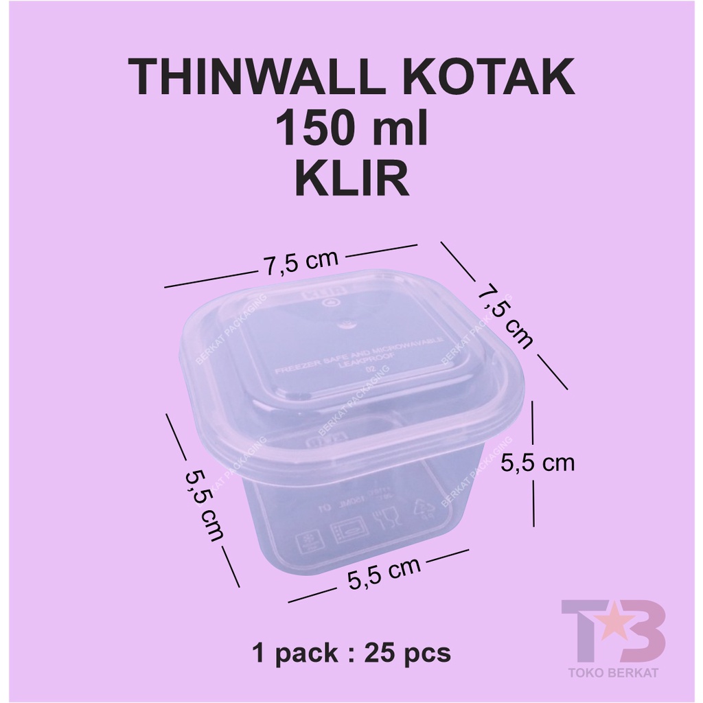 Jual Thinwall Kotak/Kotak Plastik/Tempat Bumbu/Tempat Bawang Goreng ...