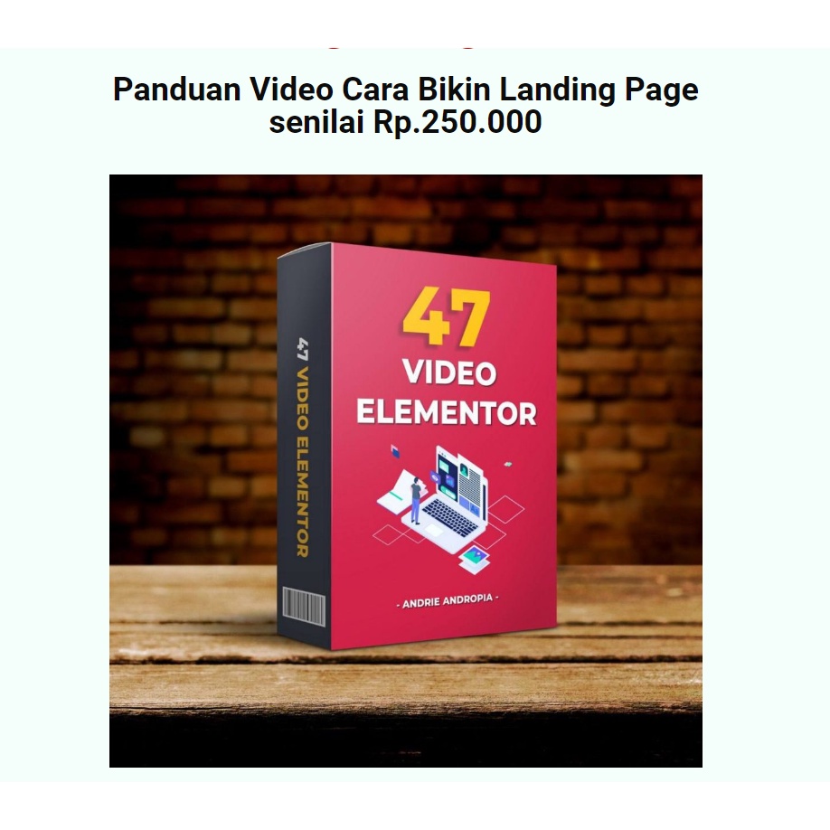 Jual Landing Page Panduan membuat Landing Page dengan Elementor ... Jual Landing Page Panduan membuat Landing Page dengan Elementor ...
