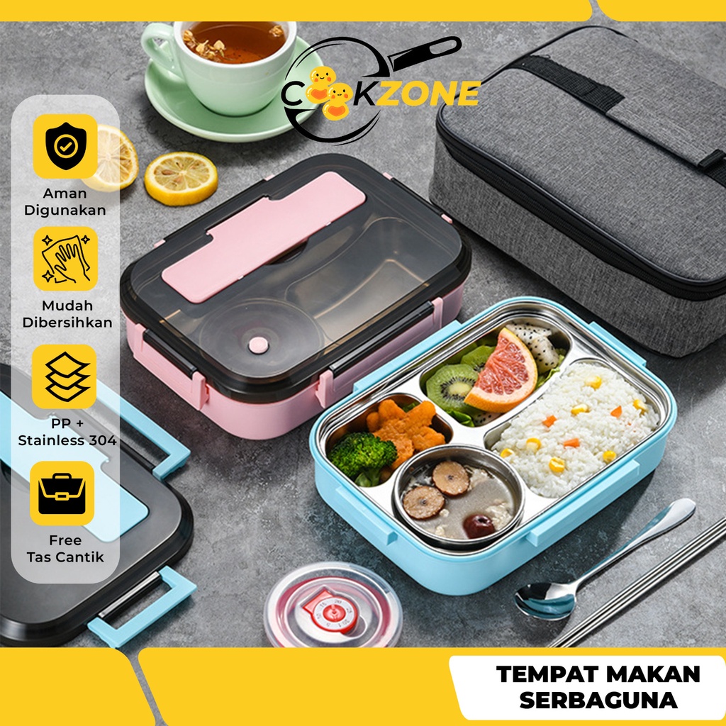 Jual COOKZONE Tempat Makan Serbaguna + FREE Tas Tahan Panas Dan Anti ...