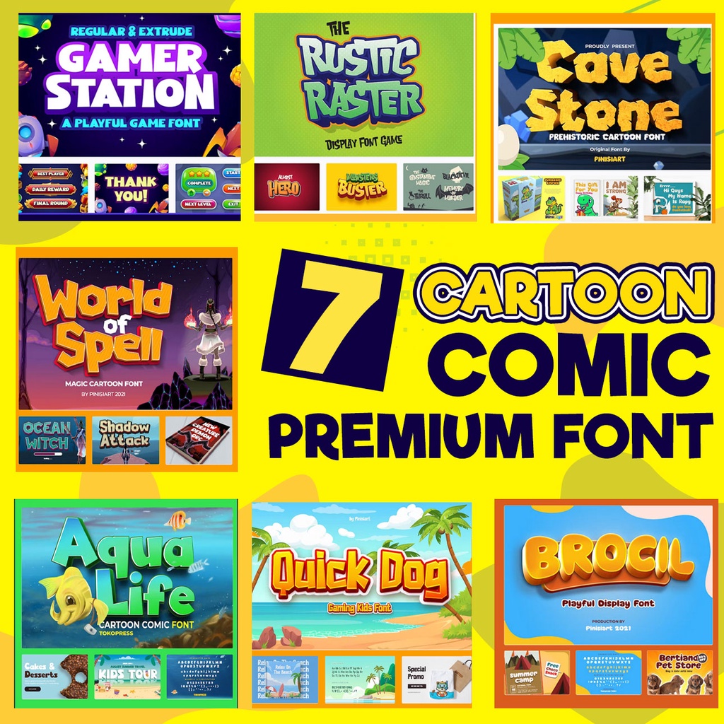 Jual FONT PREMIUM, FONT CARTOON, FONT COMIC | Shopee Indonesia