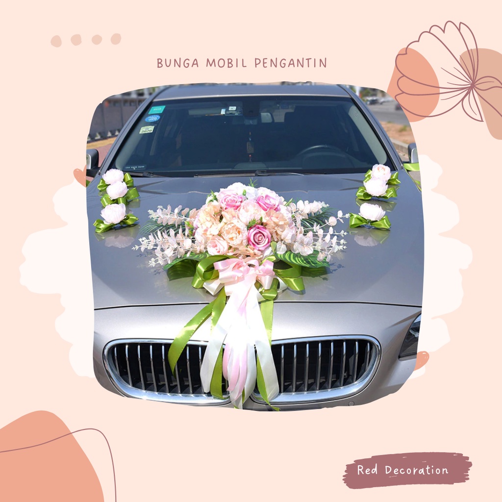 Jual Dekorasi Mobil Pengantin Artificial Flower Hiasan Mobil Pernikahan ...