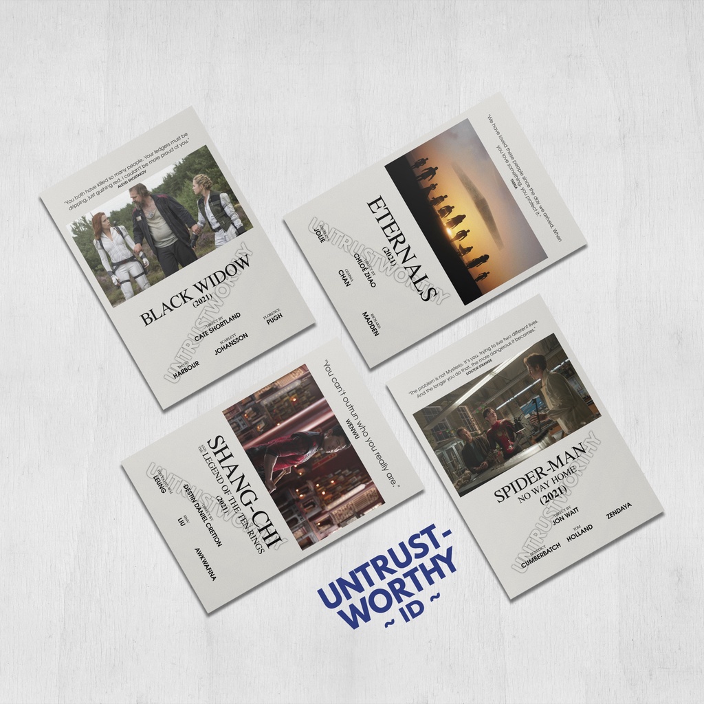 Jual Poster Marvel Cinematic Universe (MCU) Phase 4 Film Ukuran A5 ...