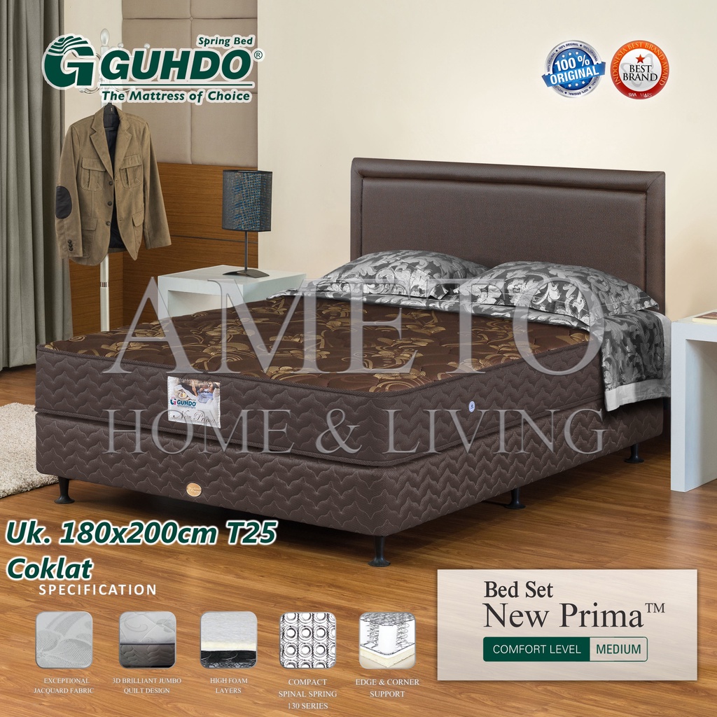 Jual Guhdo Springbed New Prima 180x200 Prospine Style Full Set | Shopee Indonesia