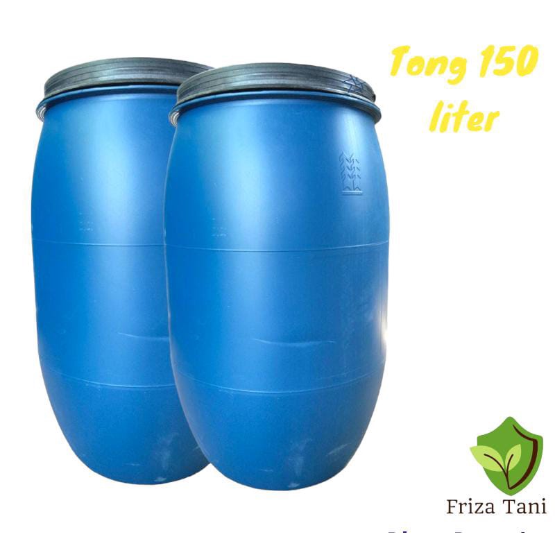 Jual Tong Air Biru 150 Liter Tempat Sampah Biru Tong Komposter Biru ...